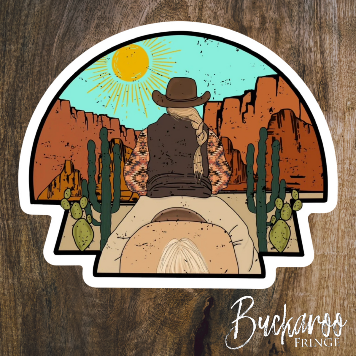Cowgirl Sticker – Buckaroo Fringe